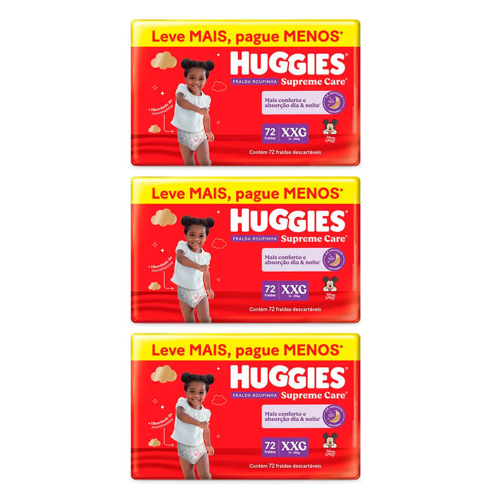 Kit 3 Fralda Huggies Supreme C… | Shopping do Inter