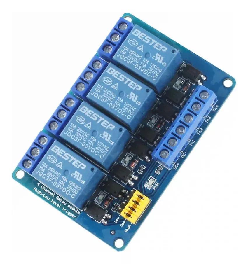 Módulo Rele 3V 10A 4 Canais Co… | Shopping do Inter