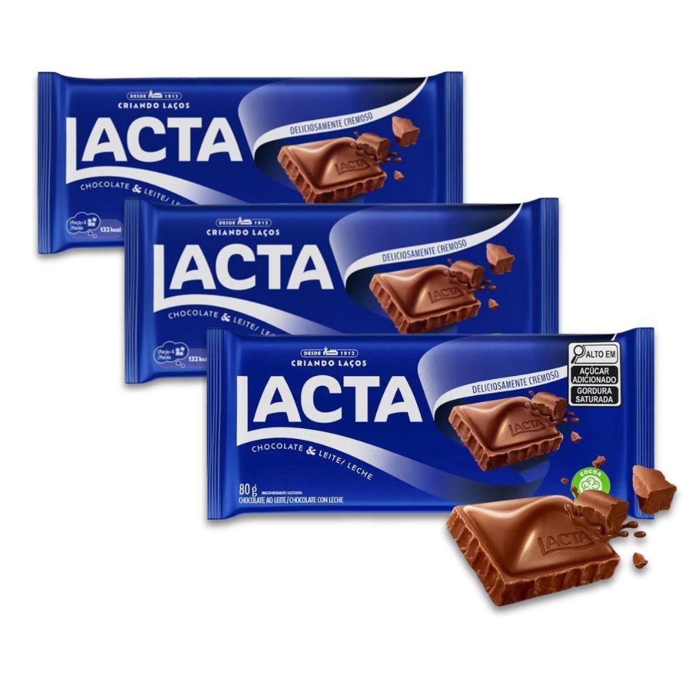 Chocolate Ao Leite Lacta Kit 3… | Shopping do Inter