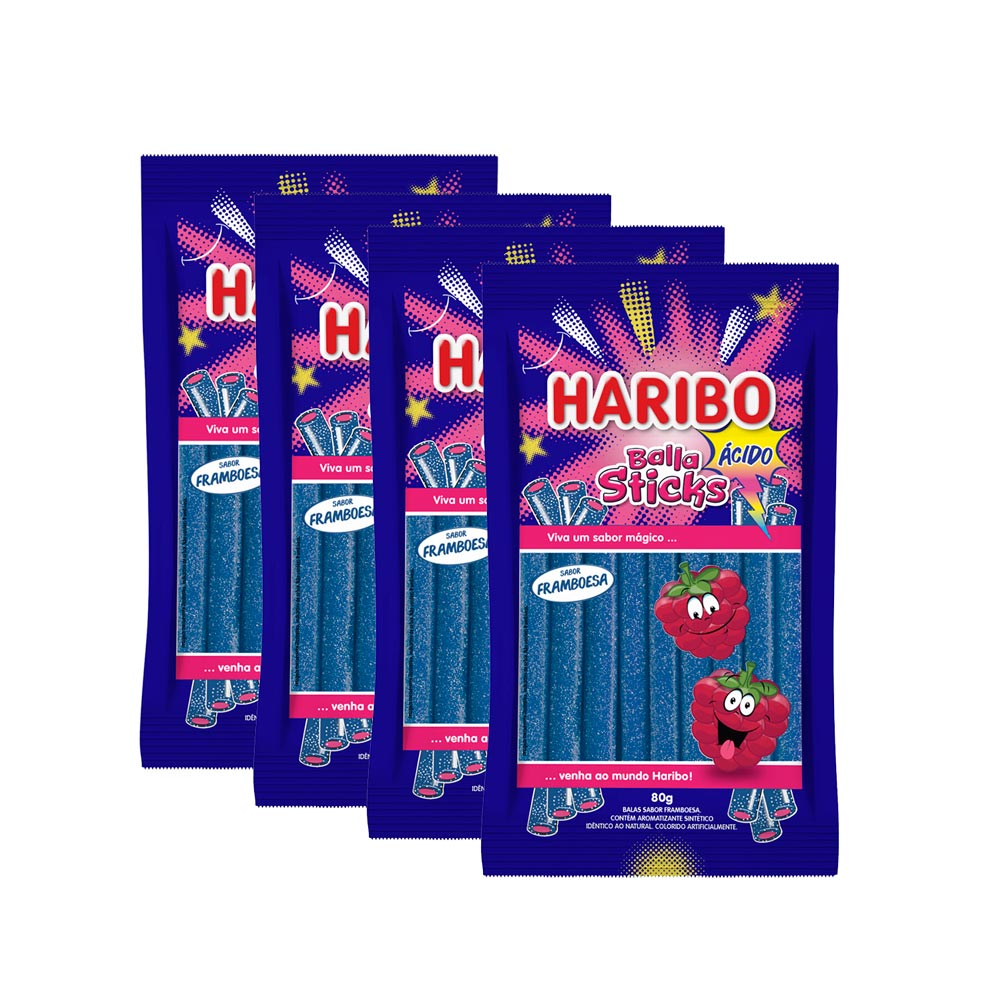 Kit 4 Balas Haribo Balla Stick… | Shopping do Inter