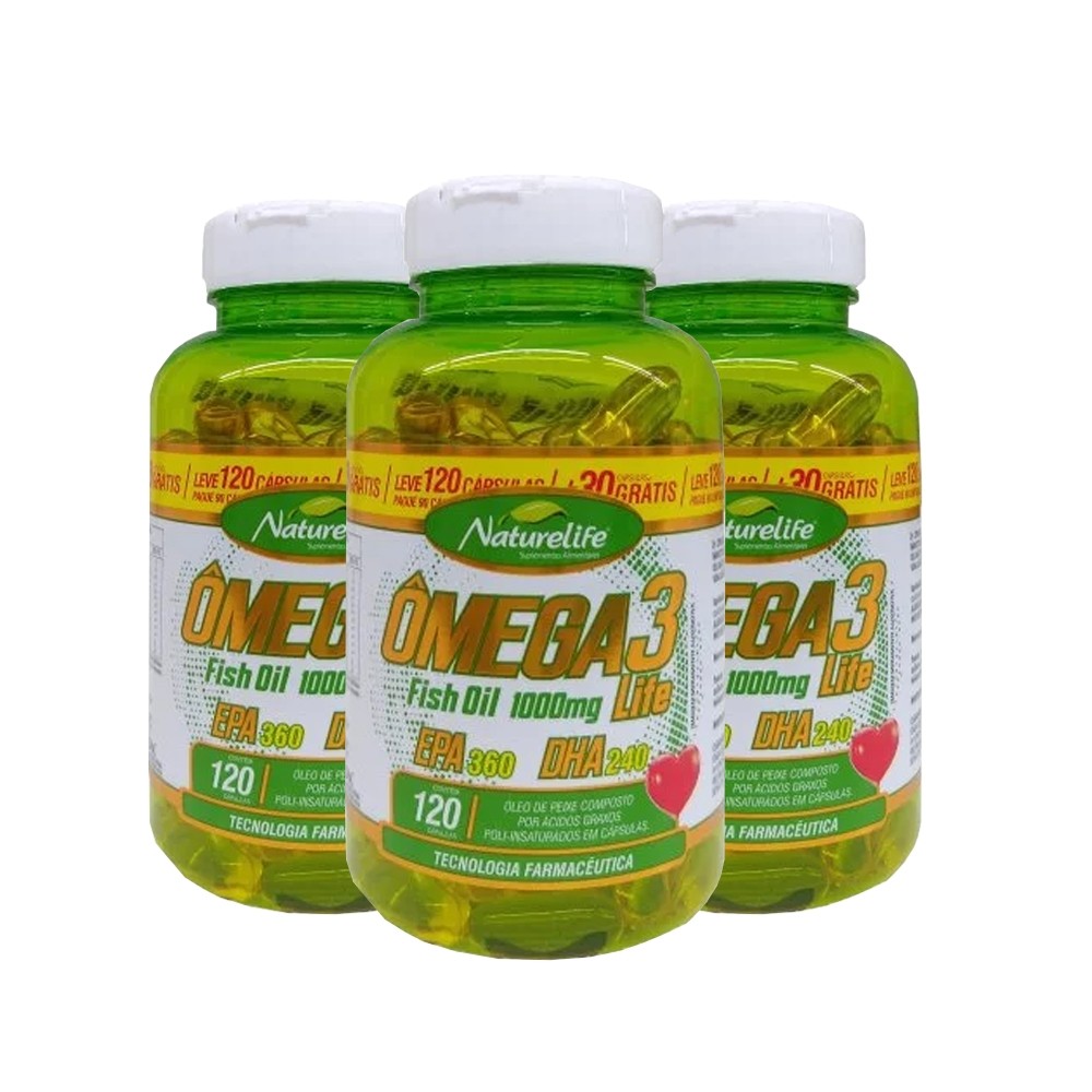 Kit Omega 3 Naturelife 1000mg … | Shopping do Inter