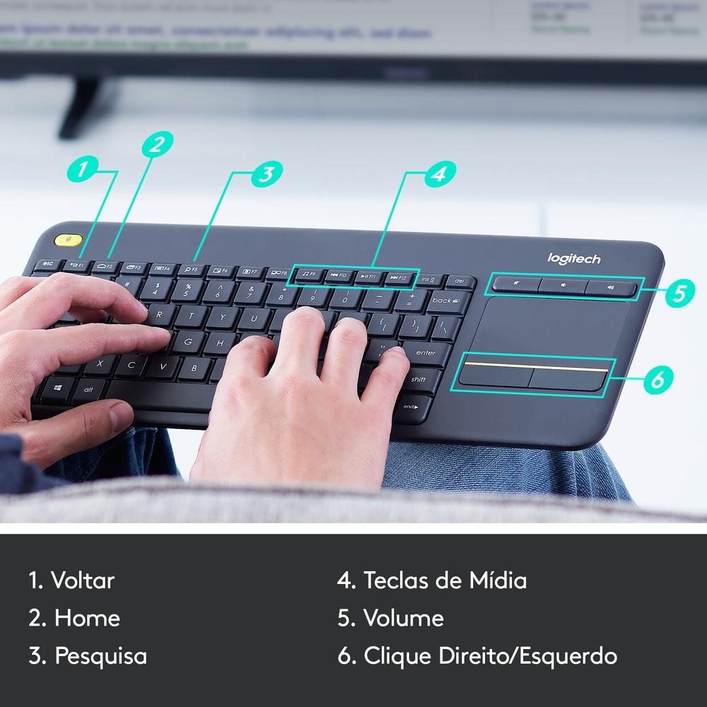 Teclado sem fio Logitech K400 … | Shopping do Inter
