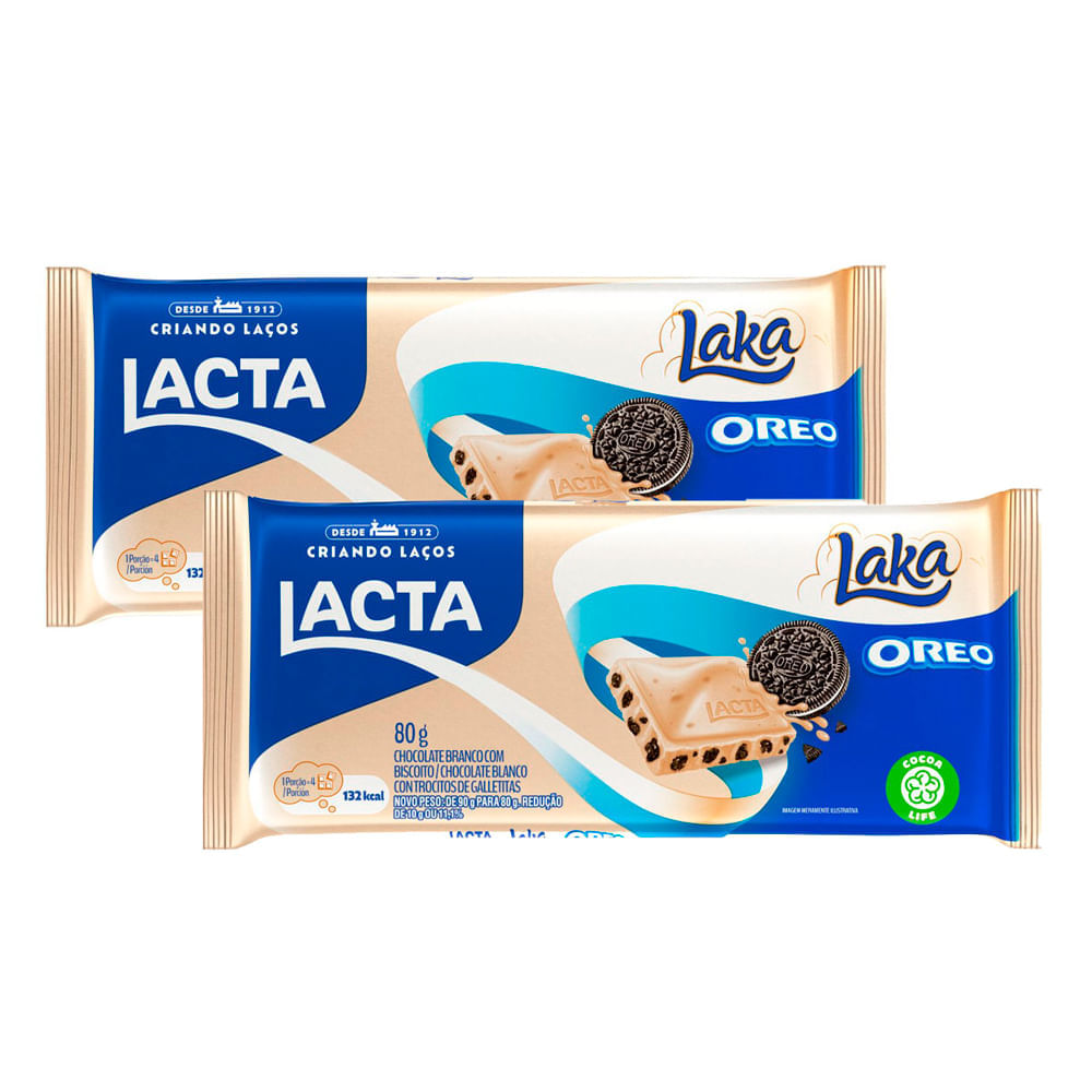 Kit 2 Chocolate Lacta Laka Ore… | Shopping do Inter