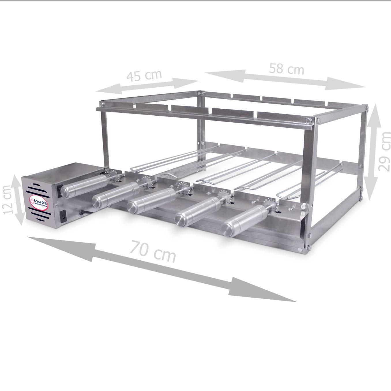 Kit Grill Inox 5 Espetos Esque… | Shopping do Inter